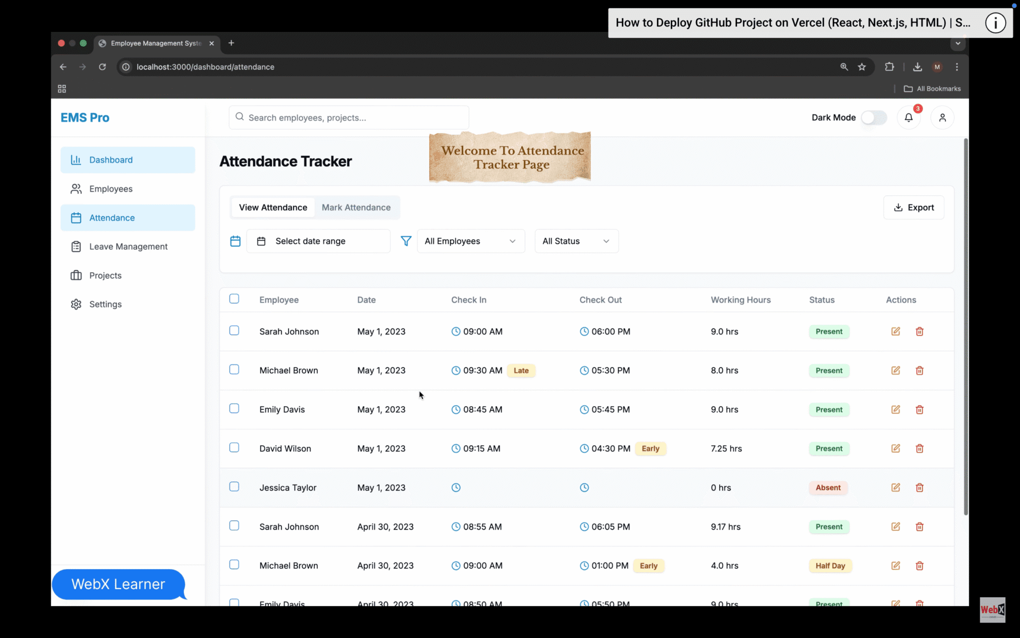 Best Employee Management System Project in React JS ~With Source Code ...