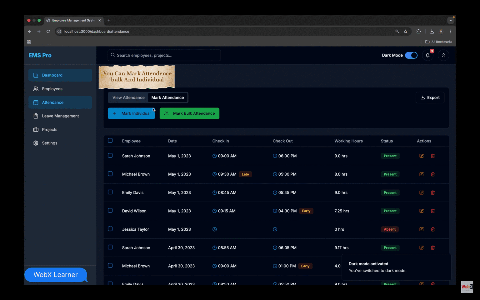 Best Employee Management System Project in React JS ~With Source Code ...